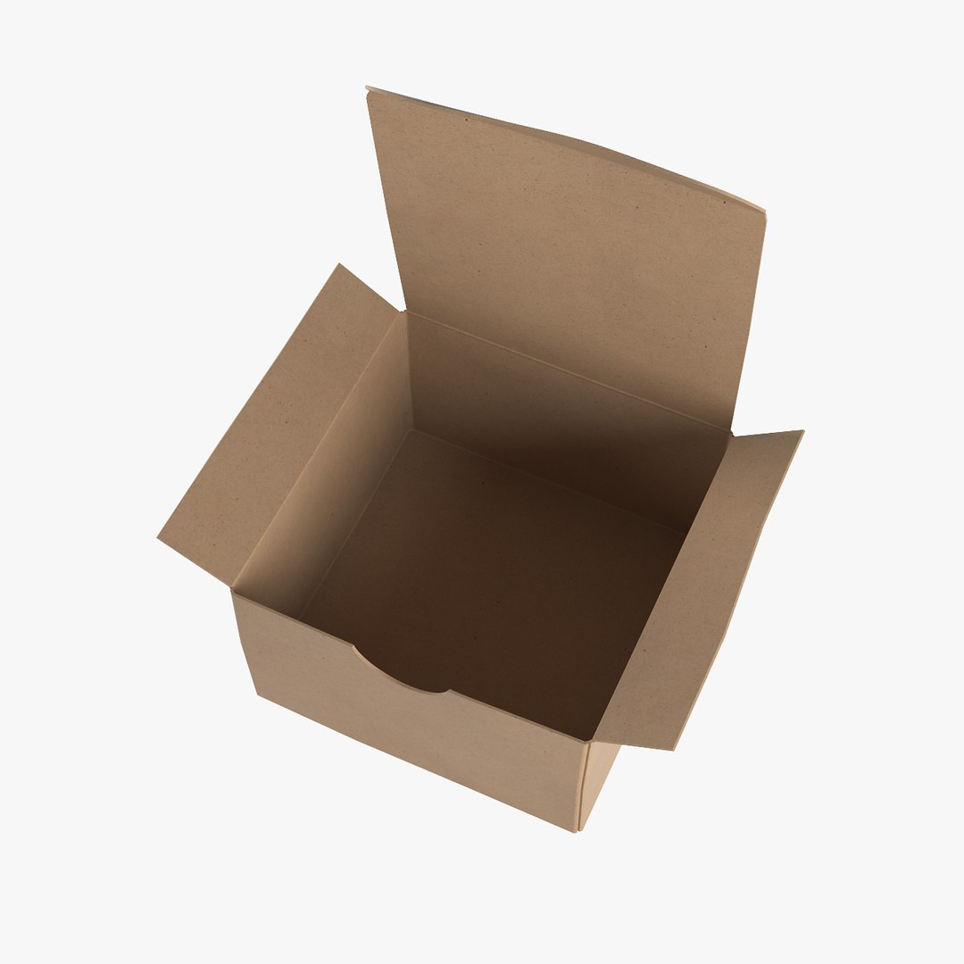 3D Cardboard Box Model - TurboSquid 1281450