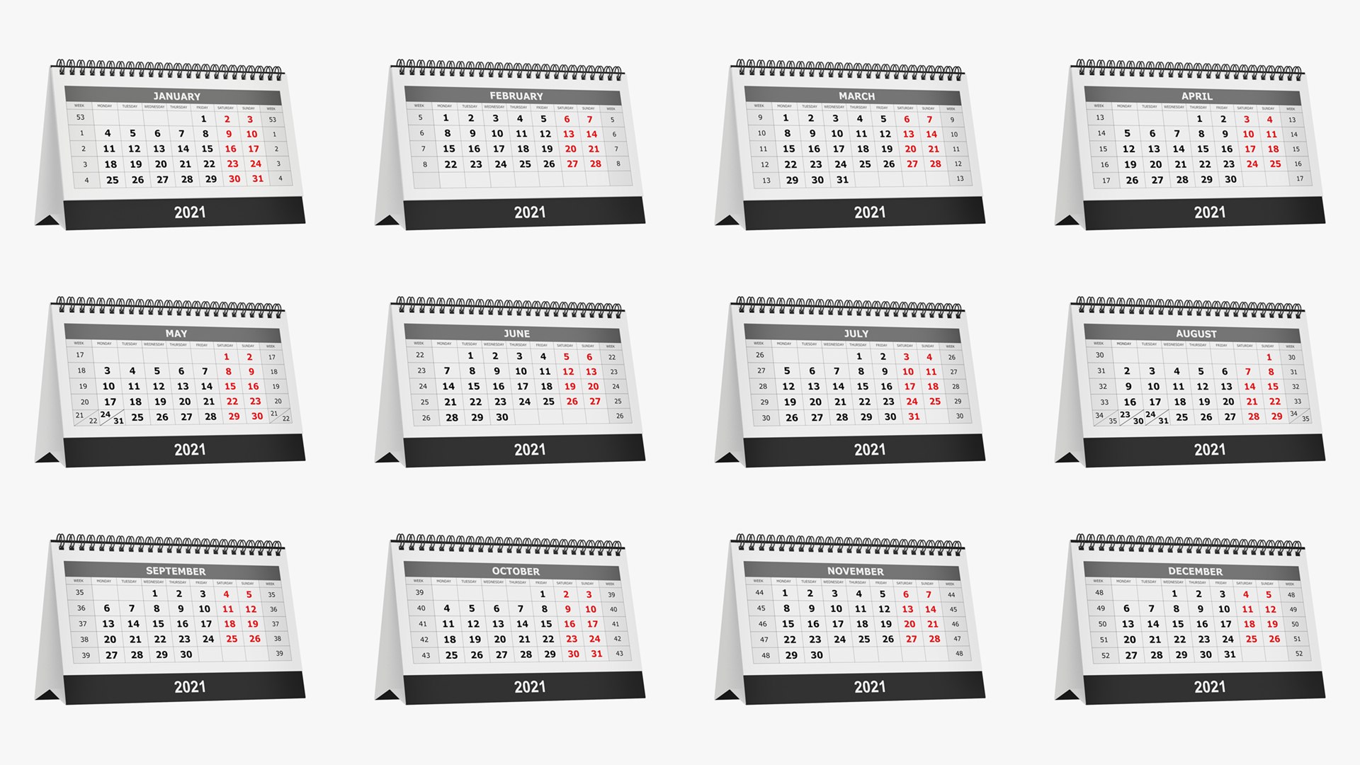 Calendar Set Model - TurboSquid 1669744