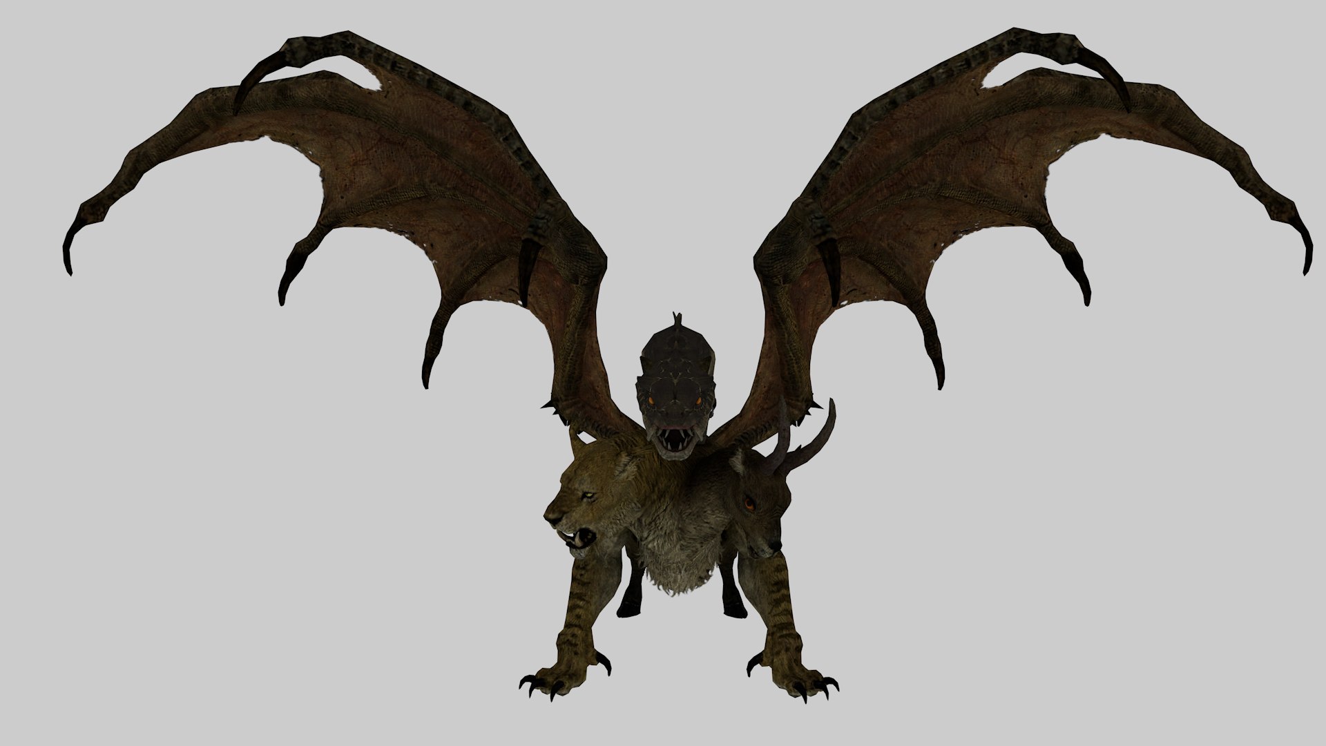 3D Chimera Dragon Mythical 3D Creature Model - TurboSquid 2380421