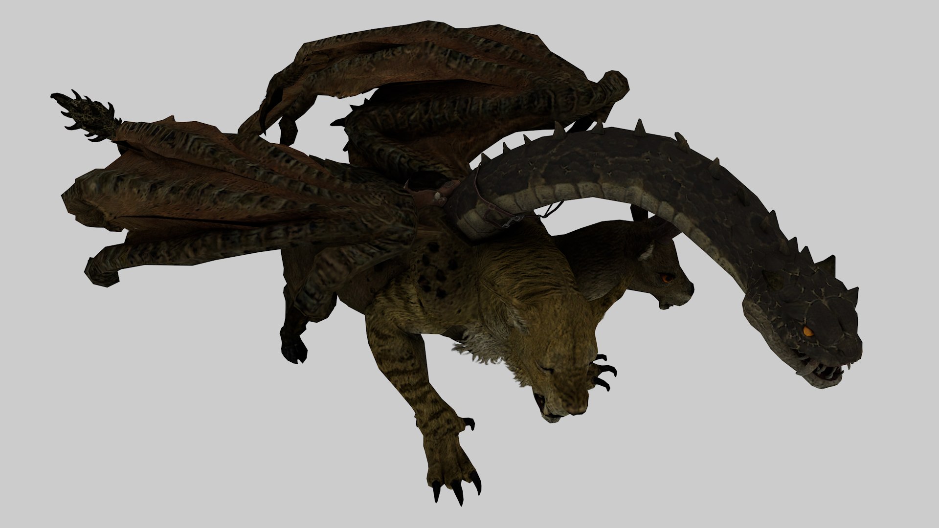 3D Chimera Dragon Mythical 3D Creature Model - TurboSquid 2380421