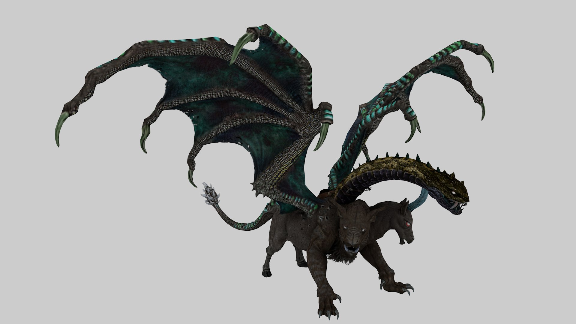 3D Chimera Dragon Mythical 3D Creature Model - TurboSquid 2380421