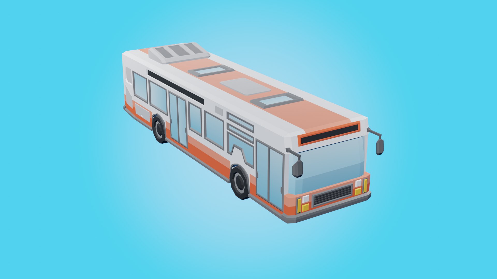 Low Poly Bus 3D Model - TurboSquid 1915785