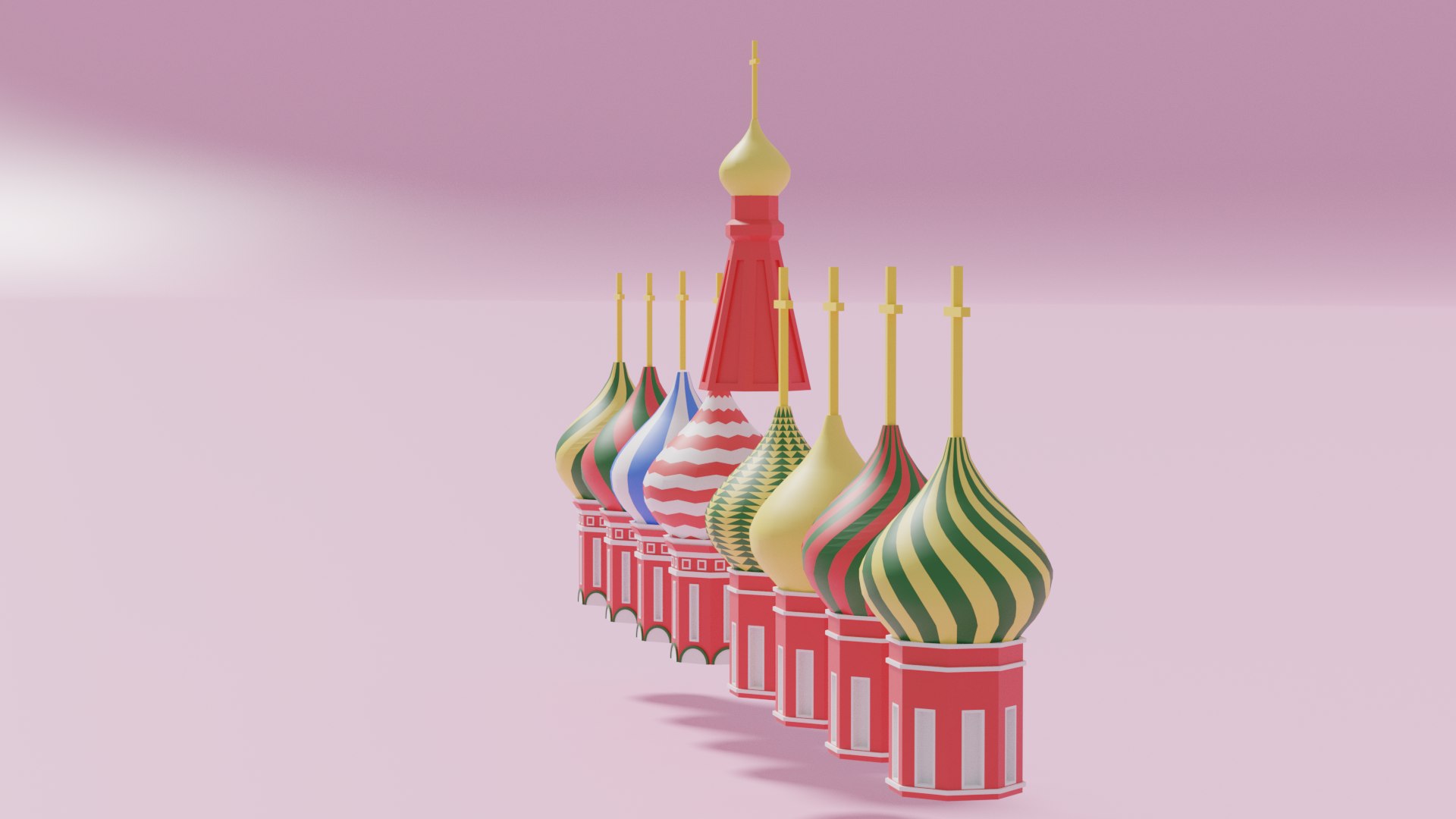 Moscow Kremlin Saint Basil's Cathedral Roofs Model - TurboSquid 1741981