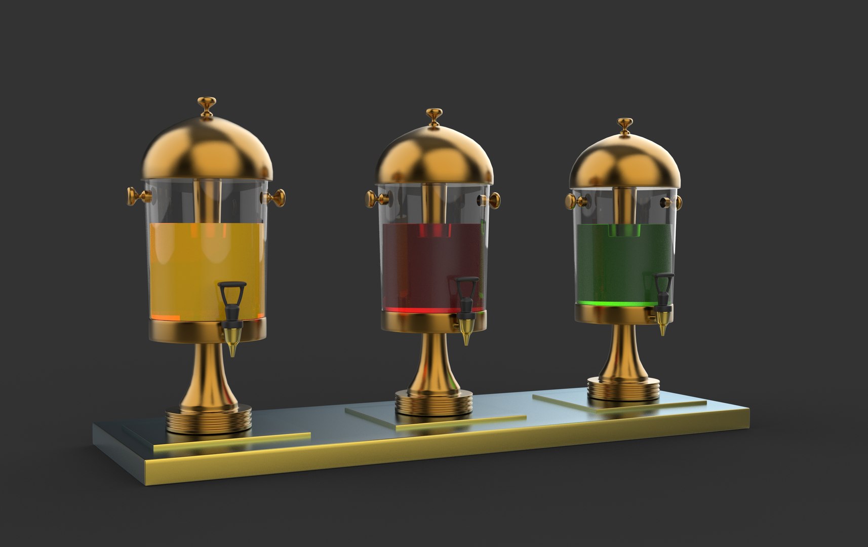 3D Juice Jar And Juice Dispenser 3D Model - TurboSquid 2341803