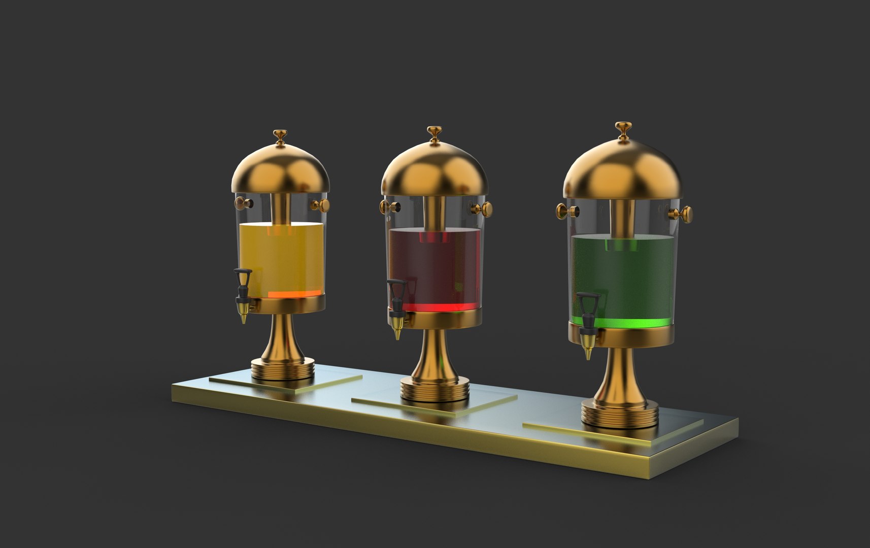 3D Juice Jar And Juice Dispenser 3D Model - TurboSquid 2341803