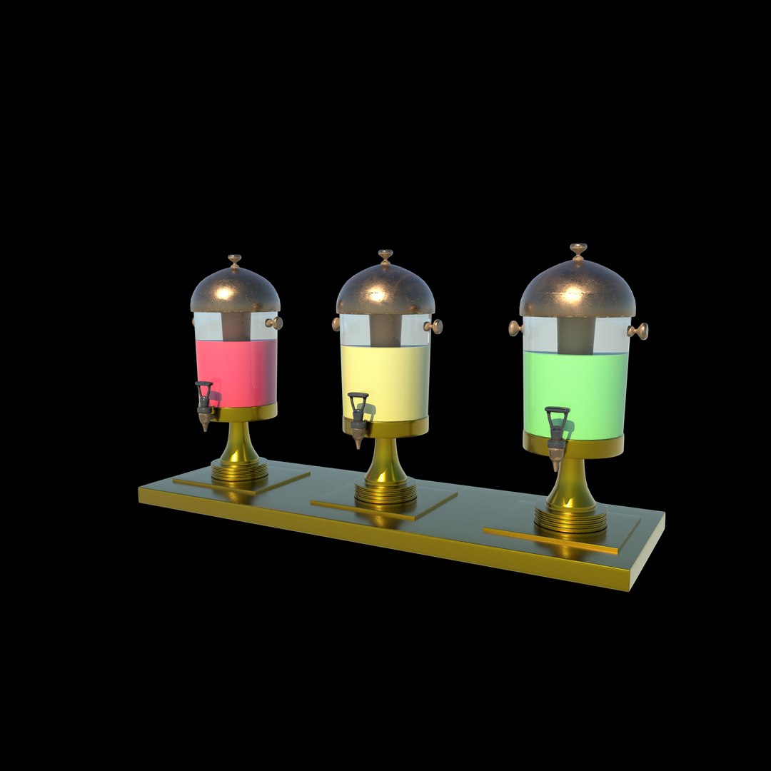 3D Juice Jar And Juice Dispenser 3D Model - TurboSquid 2341803