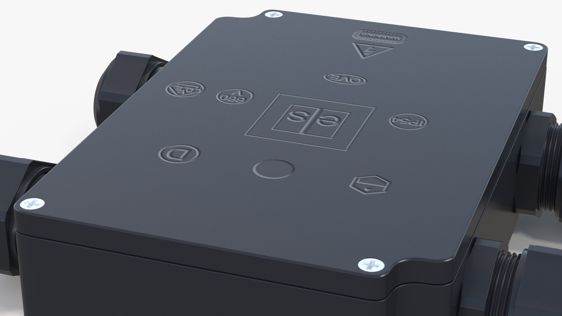 3D Black Closed Junction Box For 4 Wires - TurboSquid 1908786