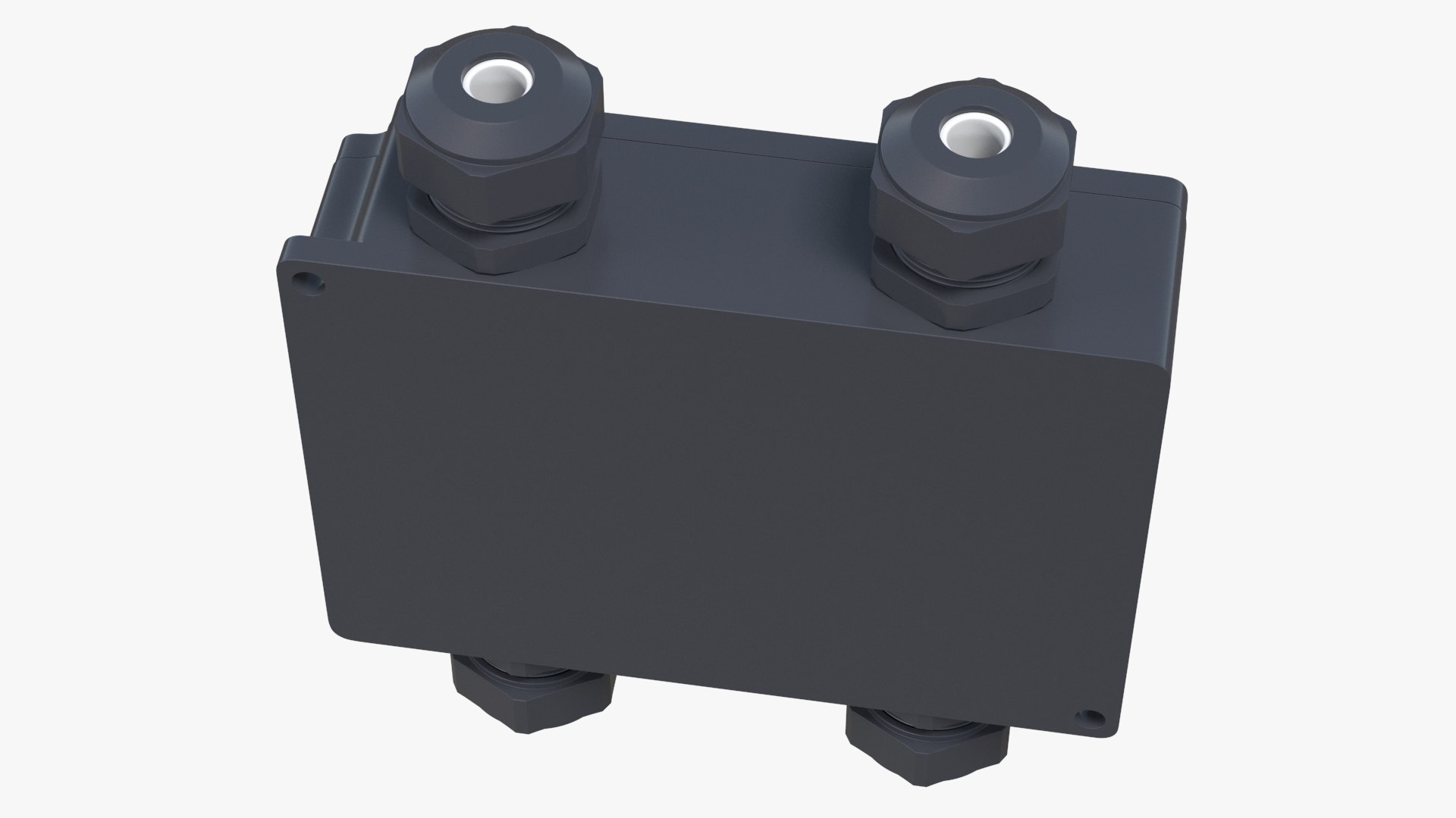 3D Black Closed Junction Box For 4 Wires - TurboSquid 1908786