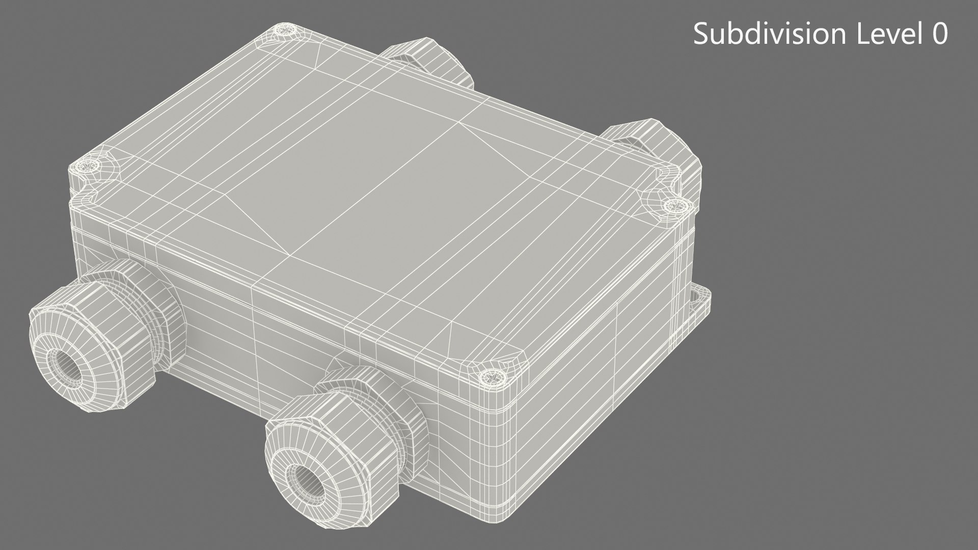 3D Black Closed Junction Box For 4 Wires - TurboSquid 1908786