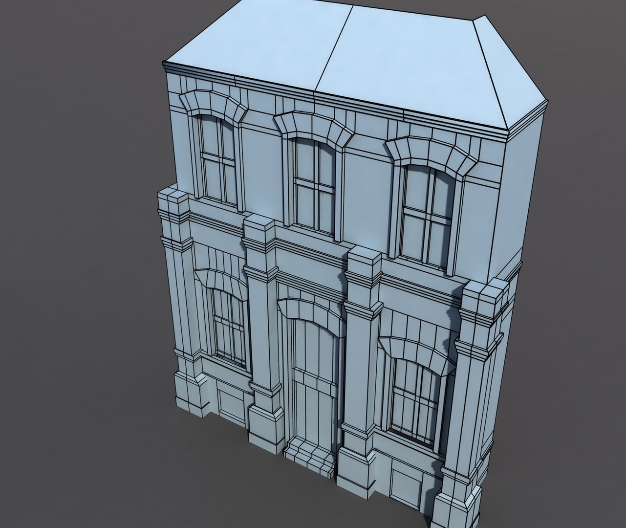 3d Building Exterior Modeled Model