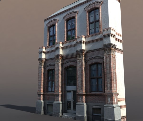 3d building exterior modeled model