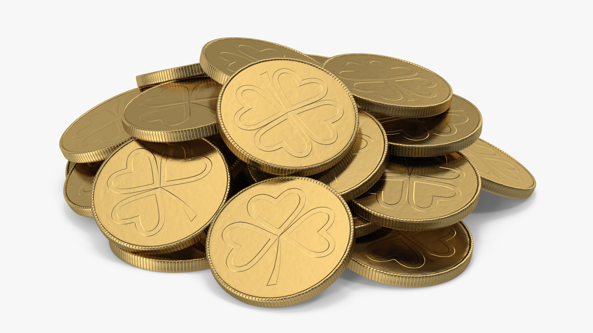 3D Lucky Coins Model - TurboSquid 1925799