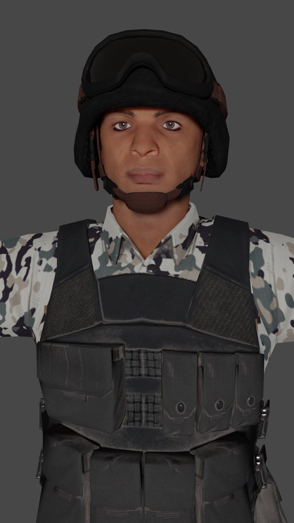 Man soldier 05 low-poly model - TurboSquid 1584357