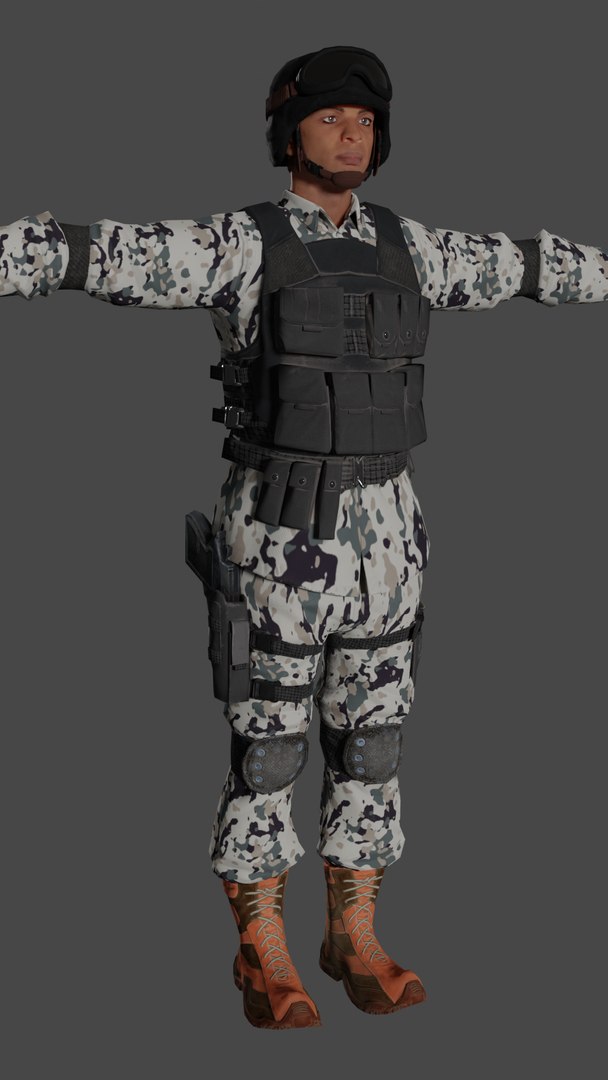 Man soldier 05 low-poly model - TurboSquid 1584357