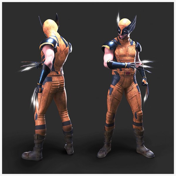 modelo 3d Modelo 3D de baja poli de Wolverine versión MCU v2 ...