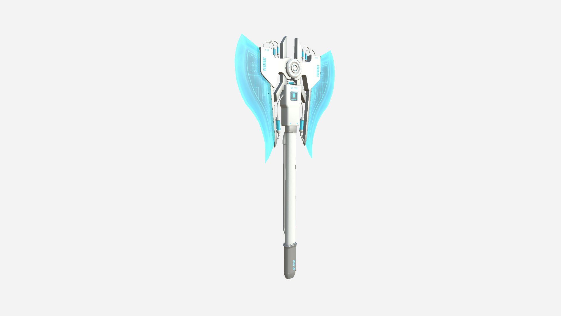 3D SciFi War Axe B02 White Blue - Sci Fi Weapon Design - TurboSquid 1979383