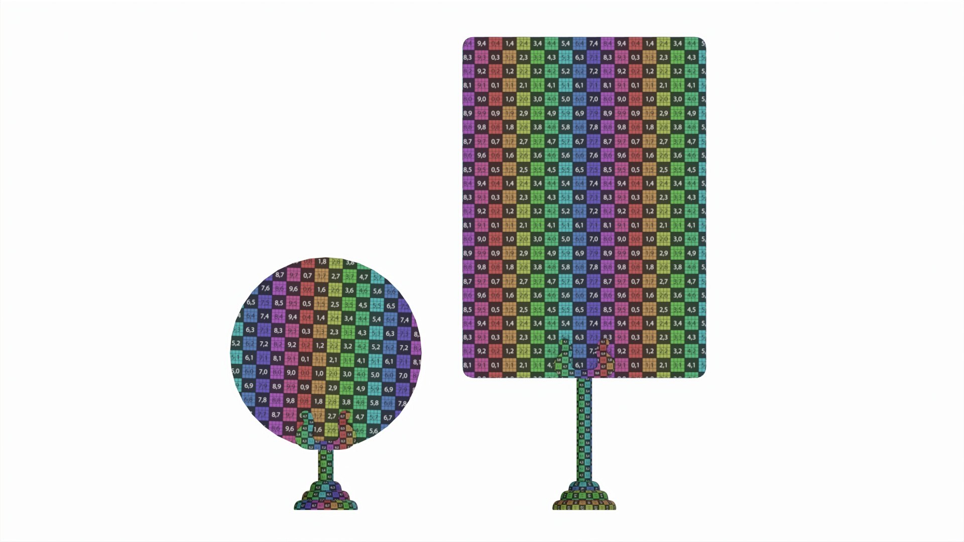 3D Menu Number Sign Display Stand Set - TurboSquid 2224852
