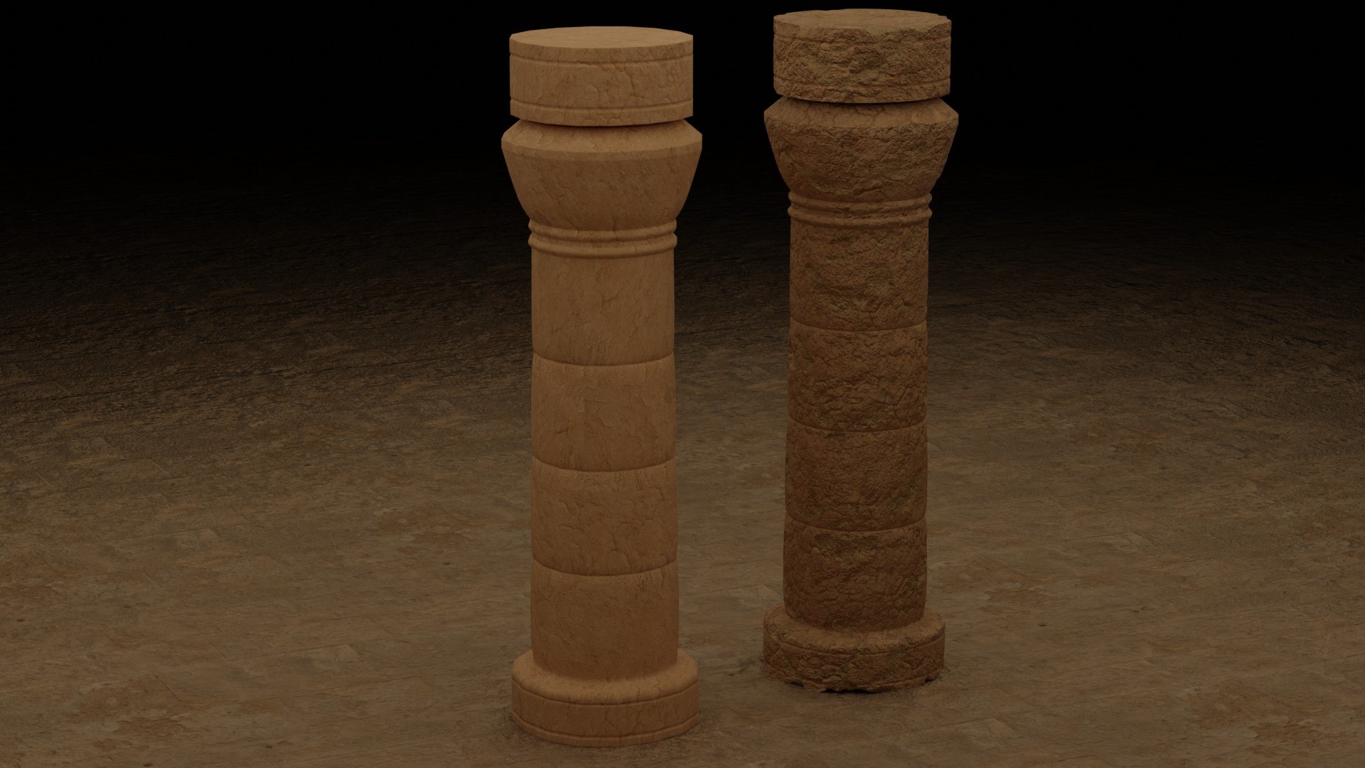 3D Model Egyptian Pillar Pack - TurboSquid 2180296