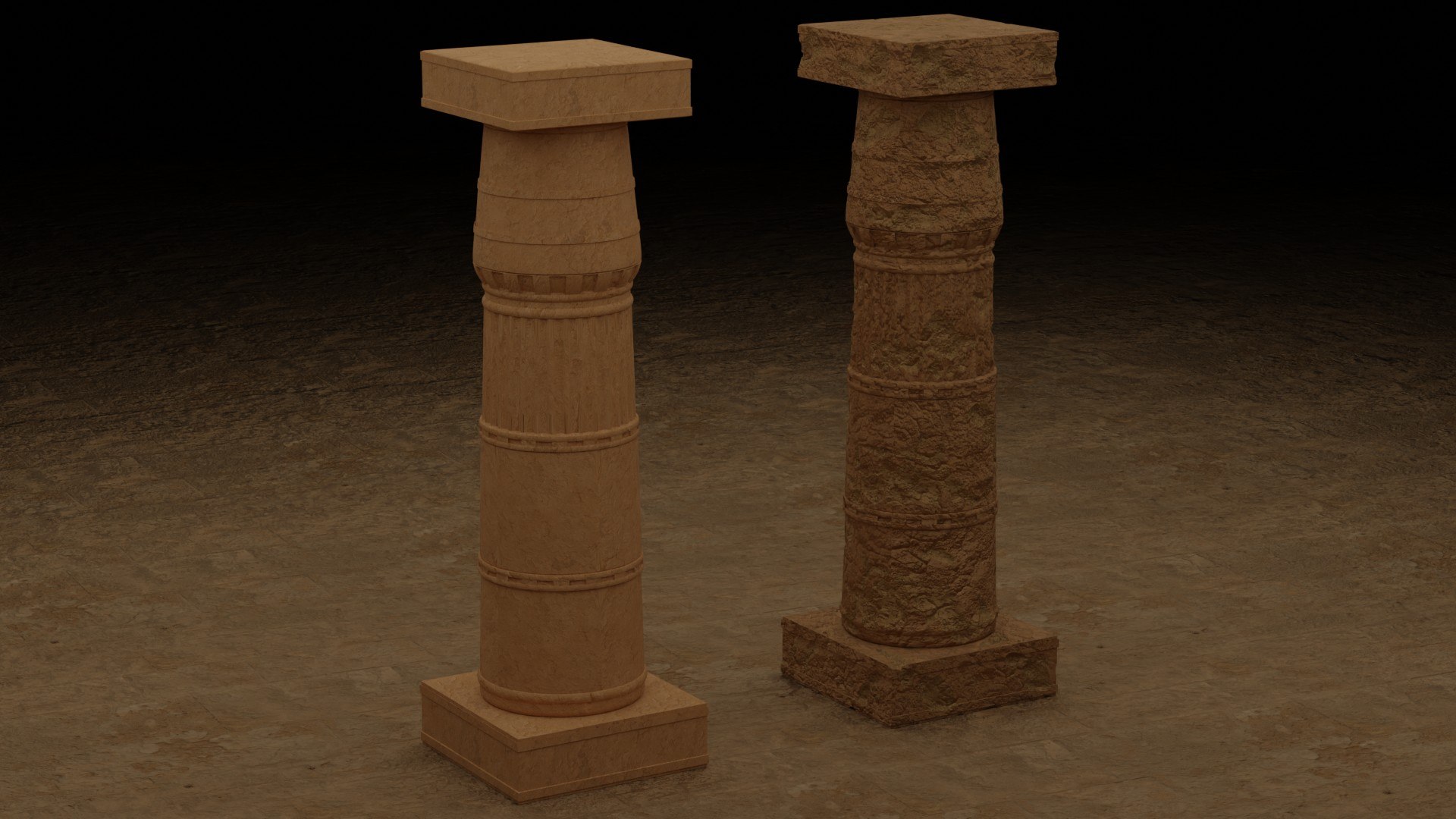 3D Model Egyptian Pillar Pack - TurboSquid 2180296