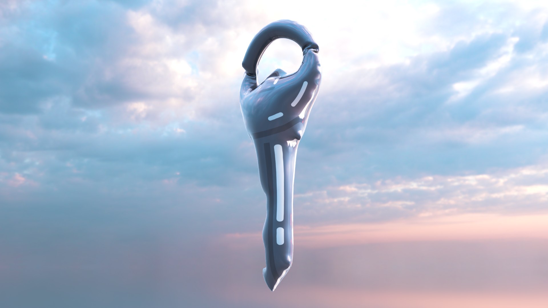 3D Key Shaped Balloon 02 - TurboSquid 2473177