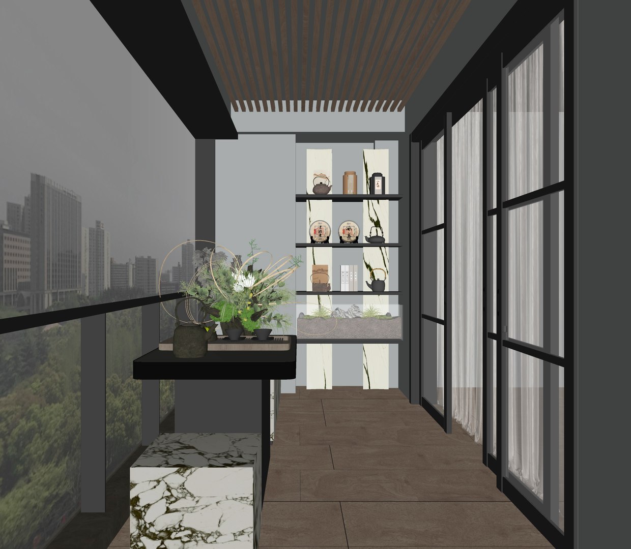 Balcony Model - TurboSquid 2128547