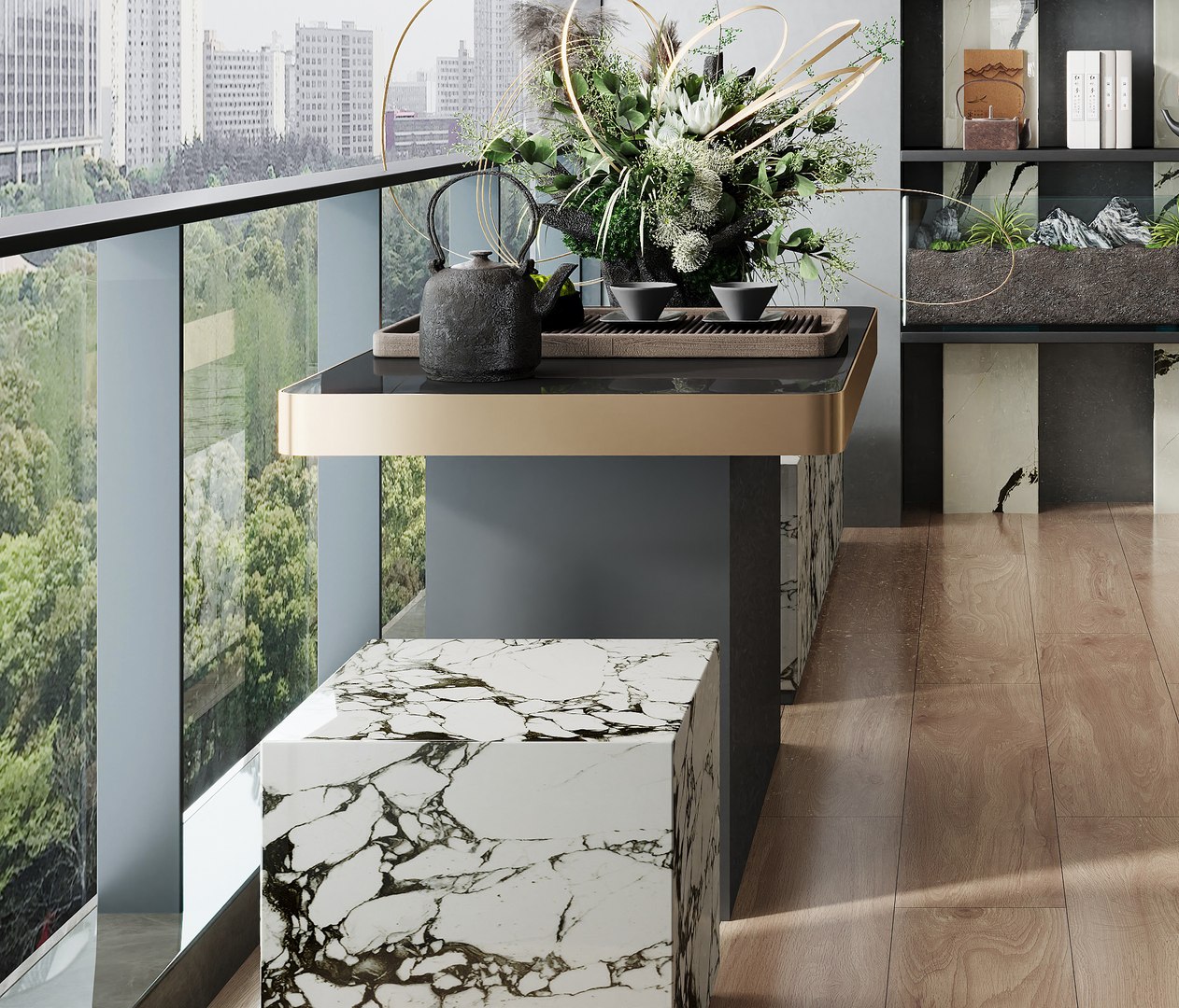 Balcony Model - TurboSquid 2128547