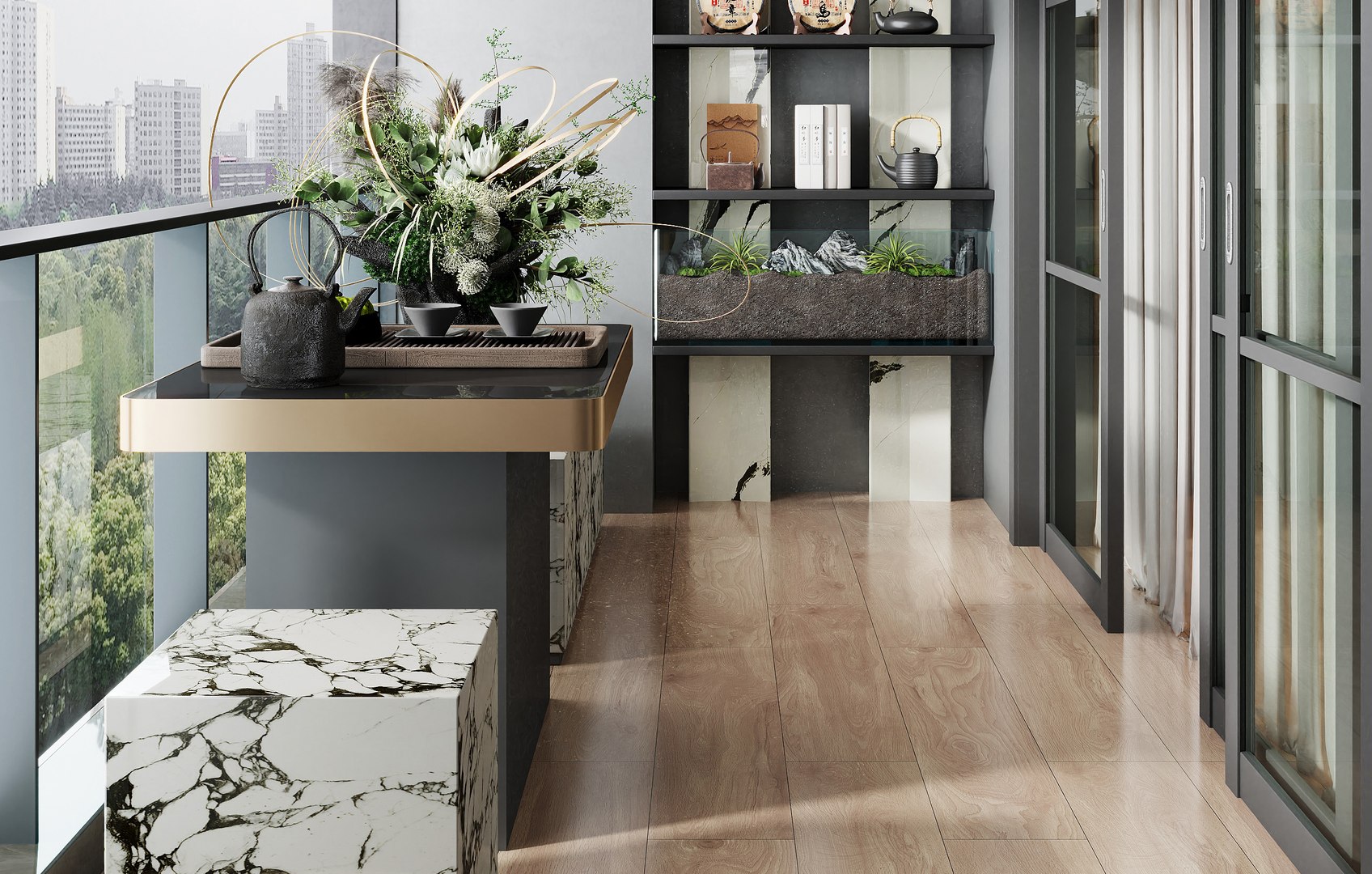 Balcony Model - TurboSquid 2128547