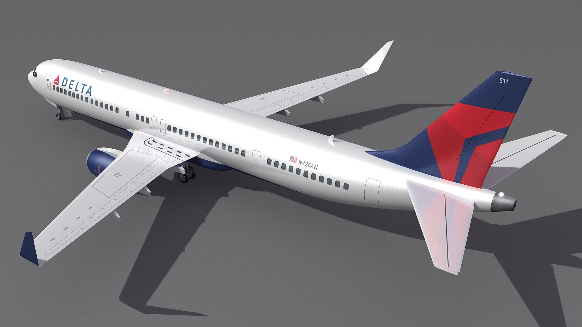 Delta Airlines Airplane Model - TurboSquid 1470036