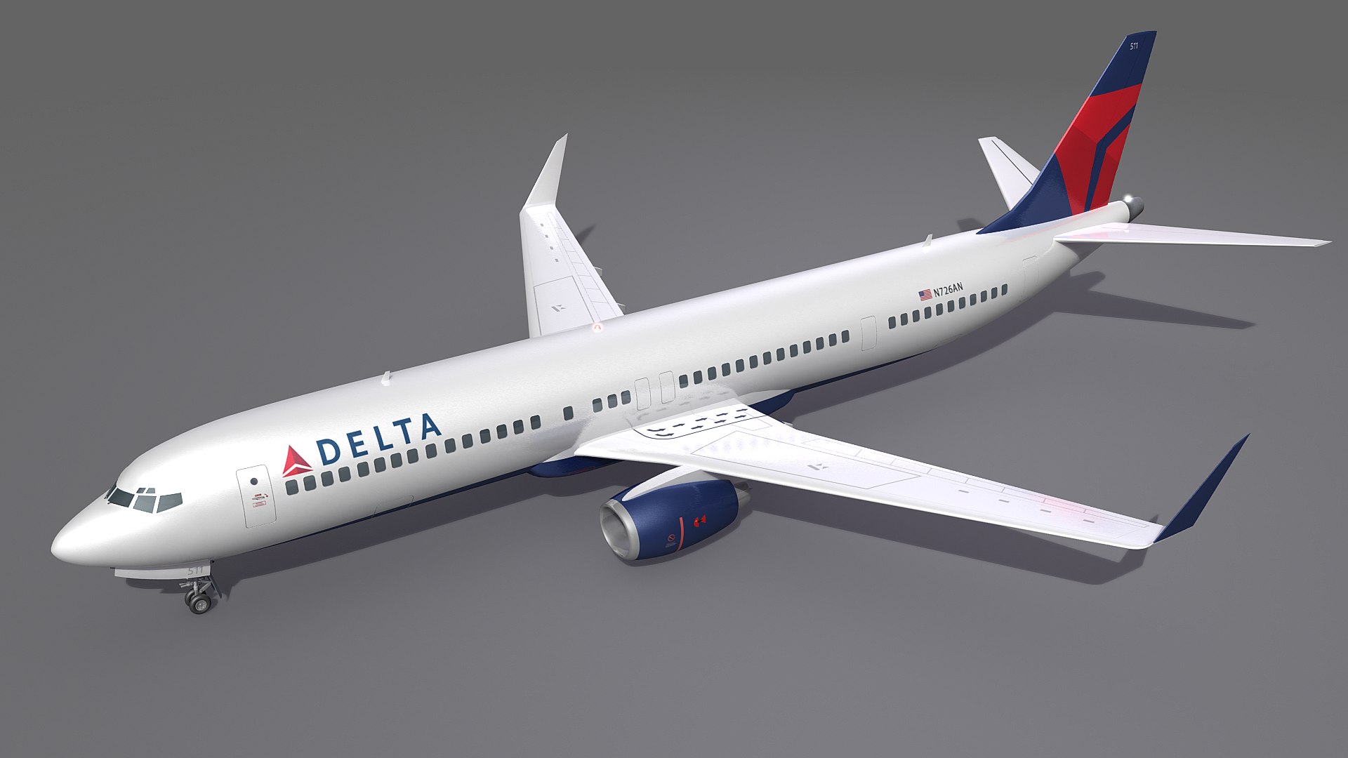 Delta Airlines Airplane Model - TurboSquid 1470036