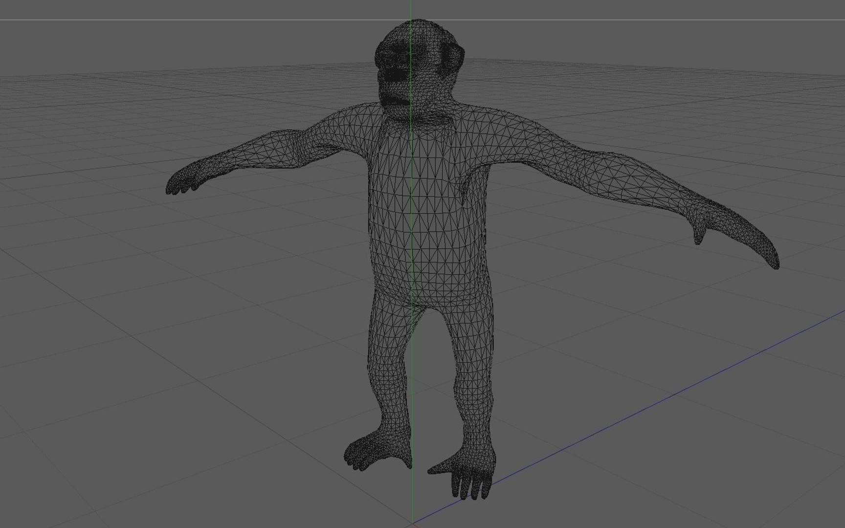 3d chimpanzee chimp model