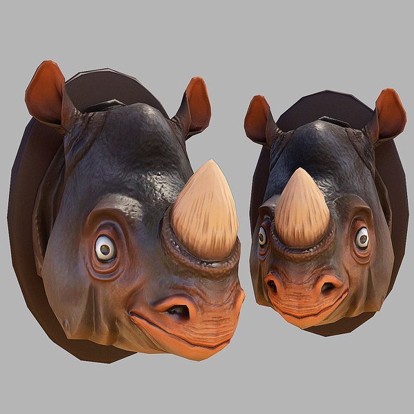 3D модель Трофей охотников за головами носорогов - TurboSquid 2054455