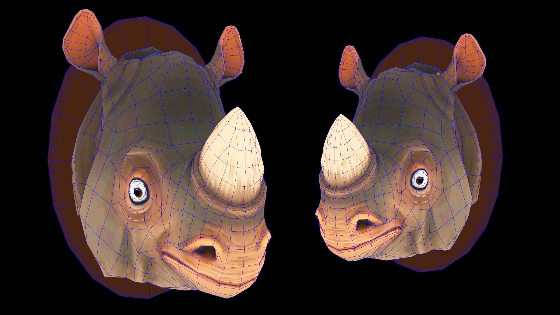 3D Rhino Head Hunters Trophy - TurboSquid 2054455