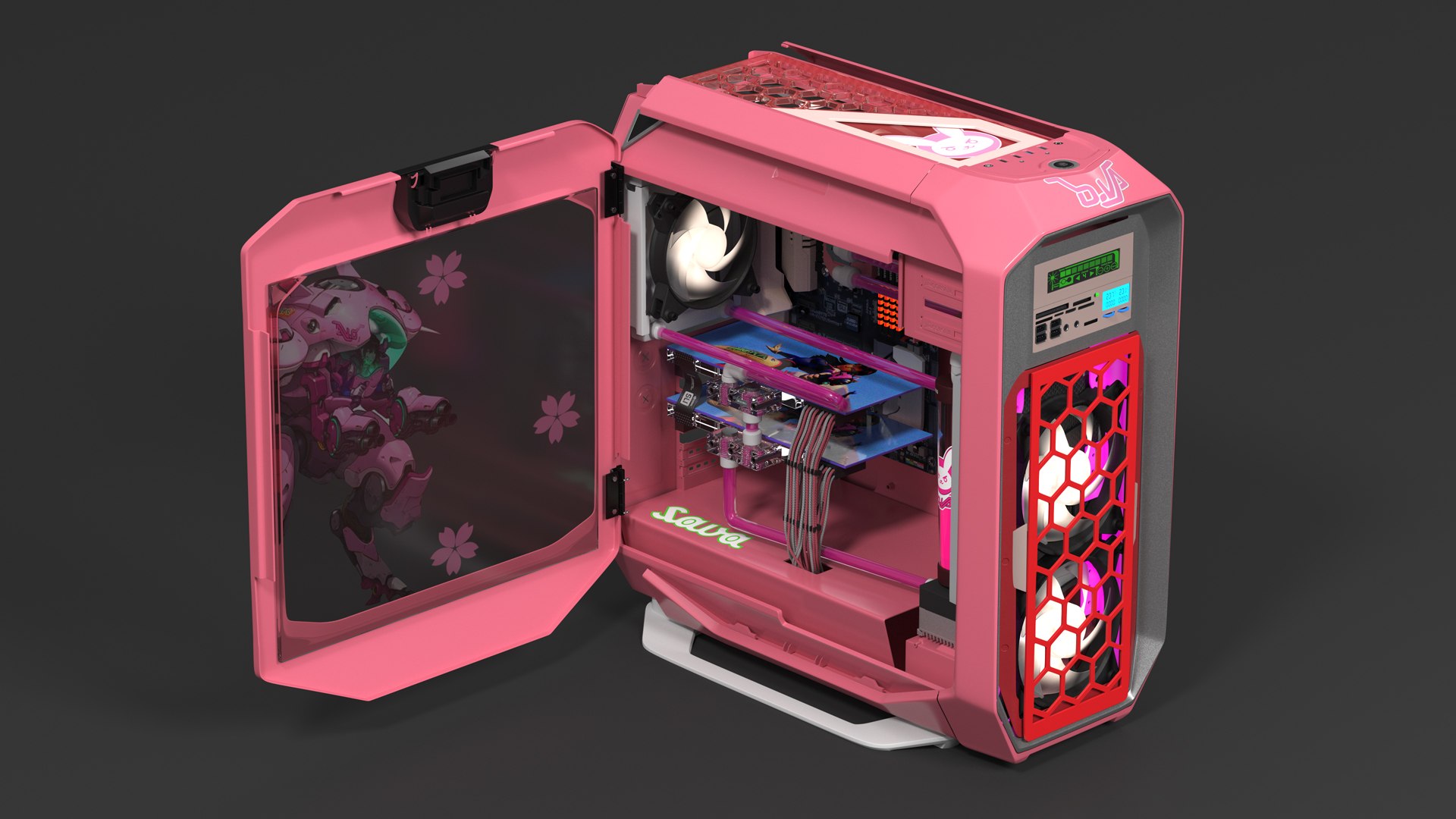 Overwatch Case Modding Gaming PC Pink 3D Model - TurboSquid 2265715
