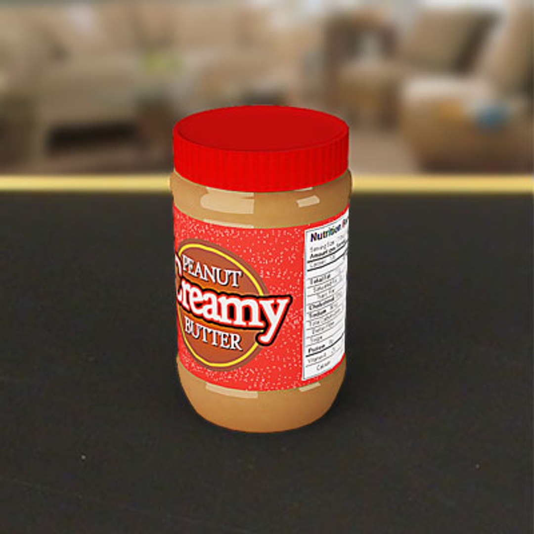3d Peanut Butter Jar Model