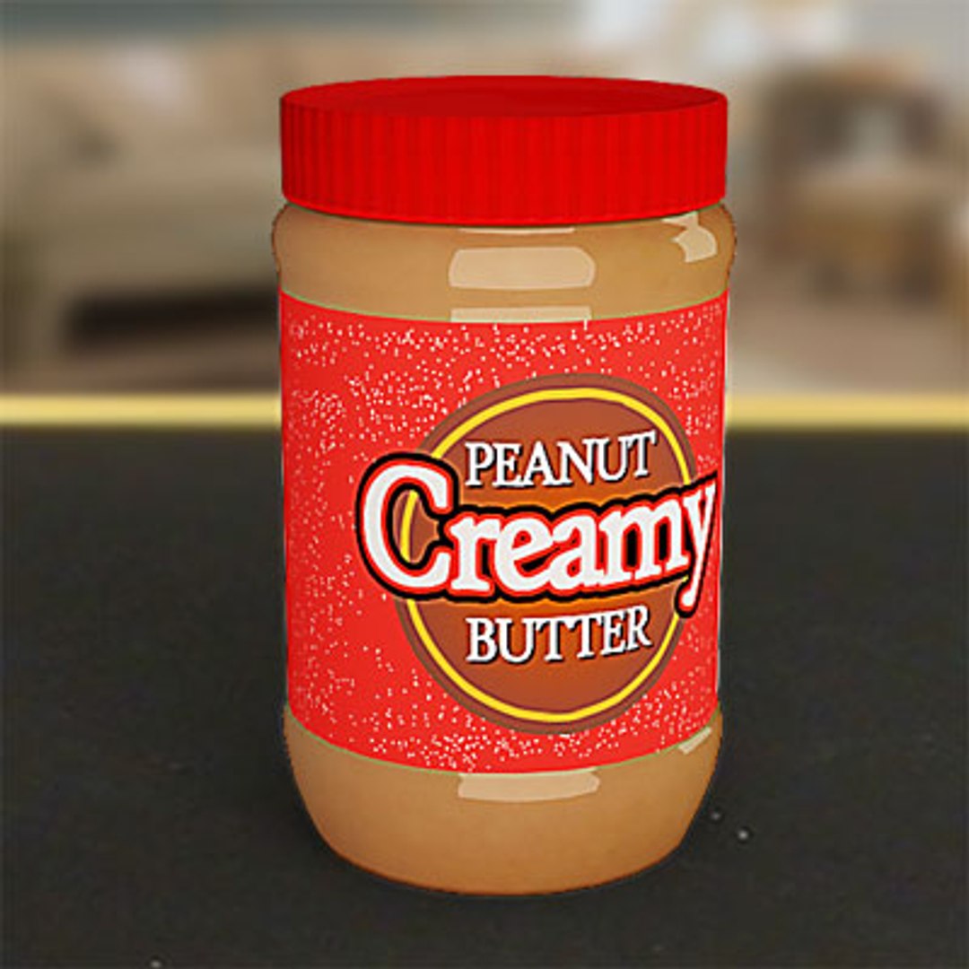 3d Peanut Butter Jar Model