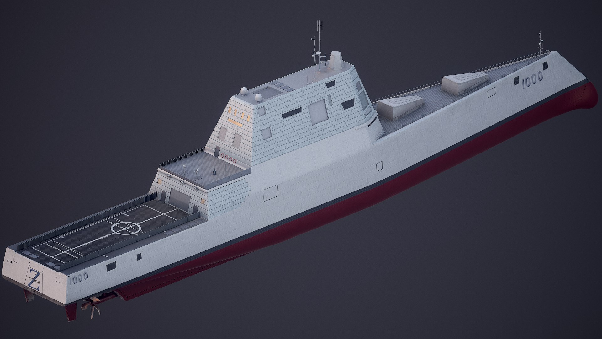 Zumwalt Uss Class 3D Model - TurboSquid 1523608