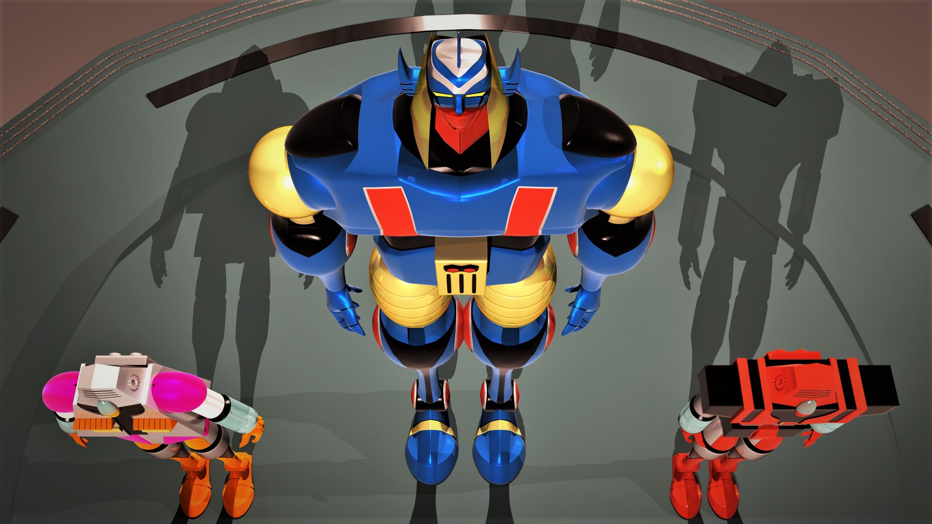 3D gakeen robot mighty model - TurboSquid 1304030