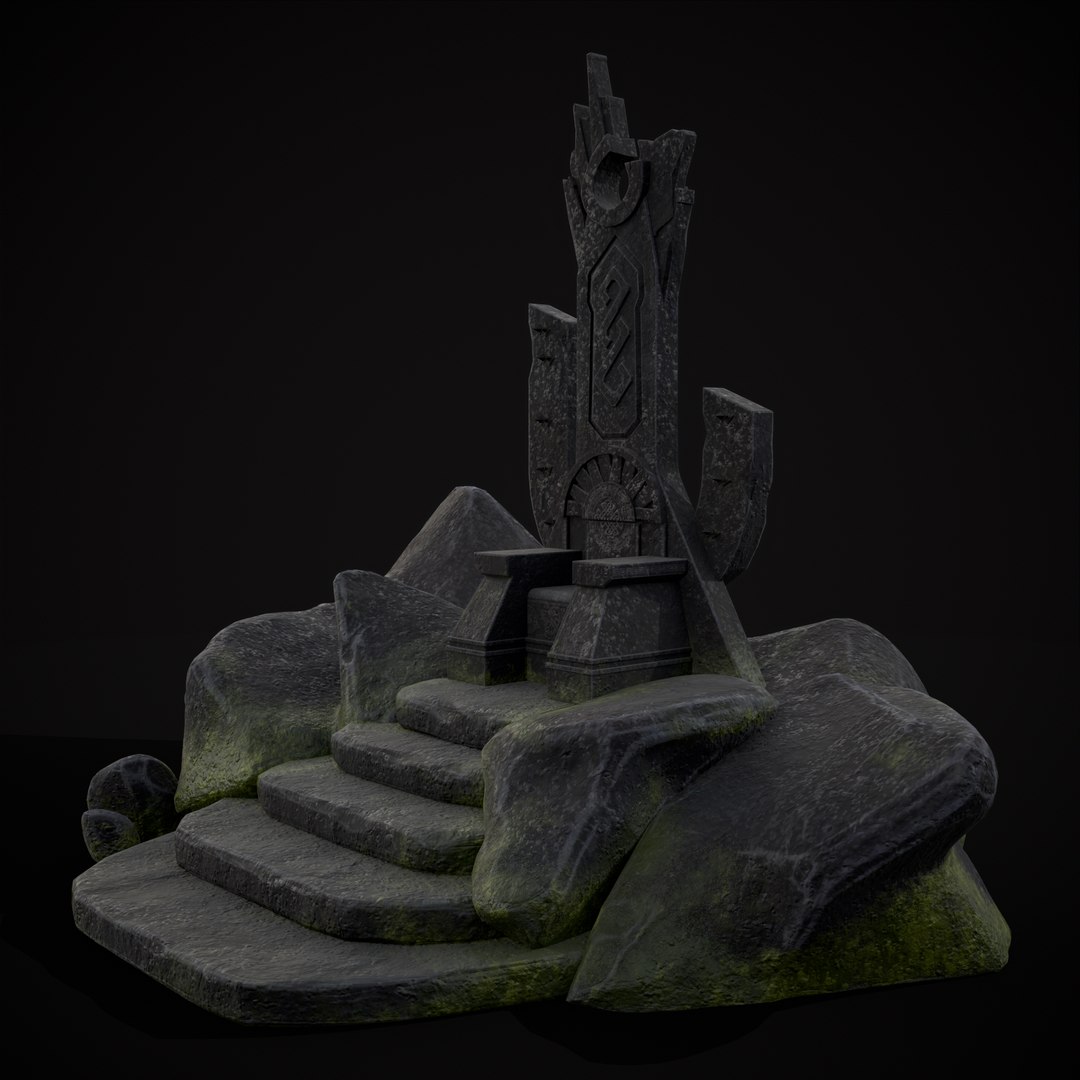3D Ancient Medieval Stone Throne - TurboSquid 2010606