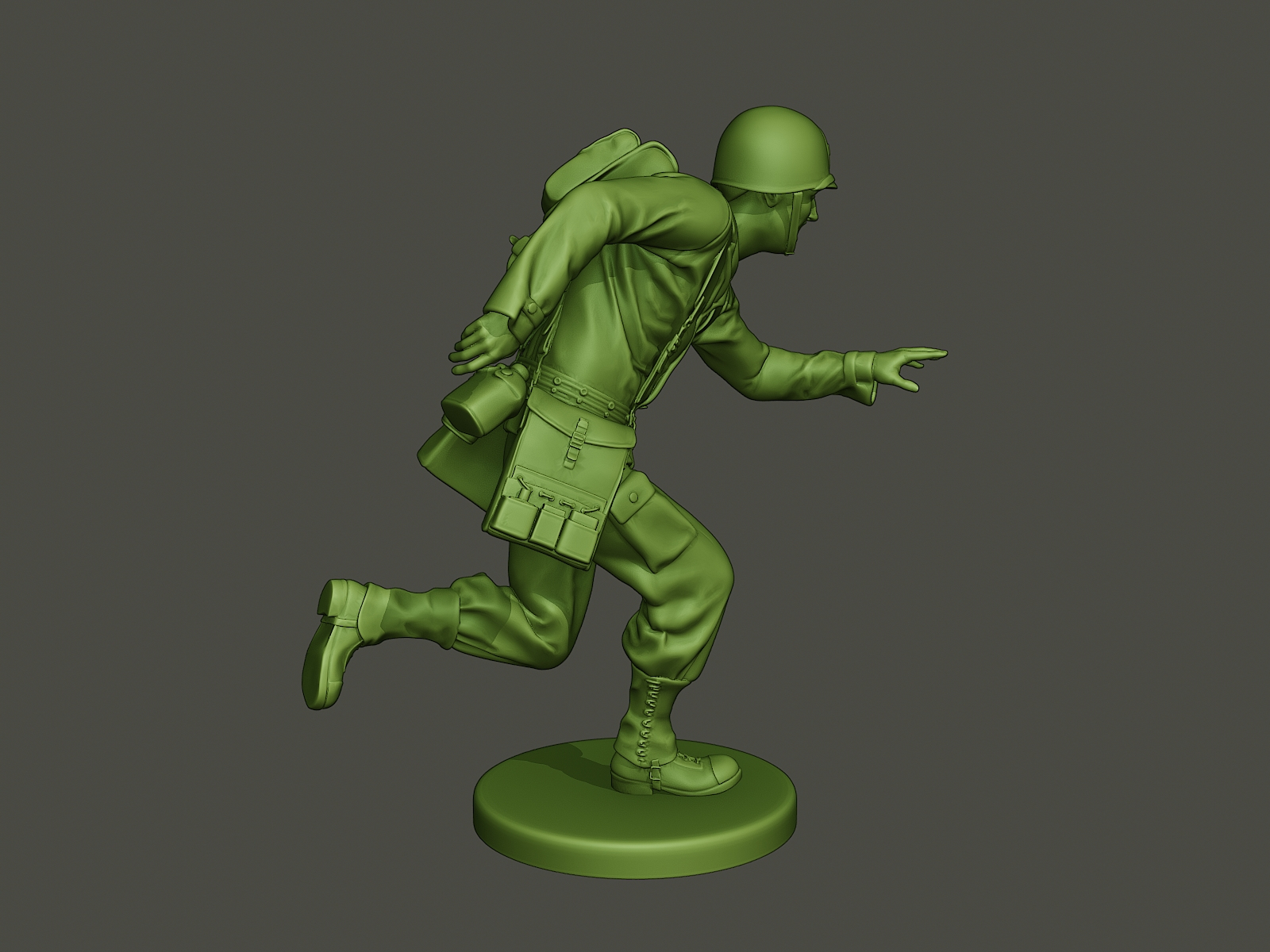American soldier ww2 running 3D - TurboSquid 1572909