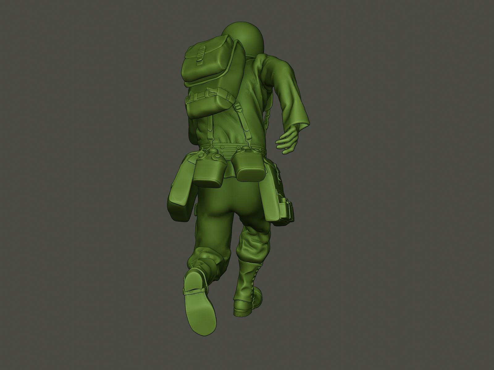 American soldier ww2 running 3D - TurboSquid 1572909