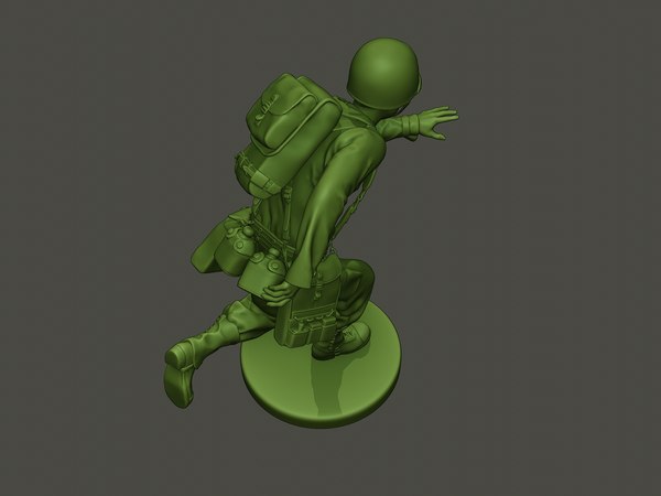 American soldier ww2 running 3D - TurboSquid 1572909