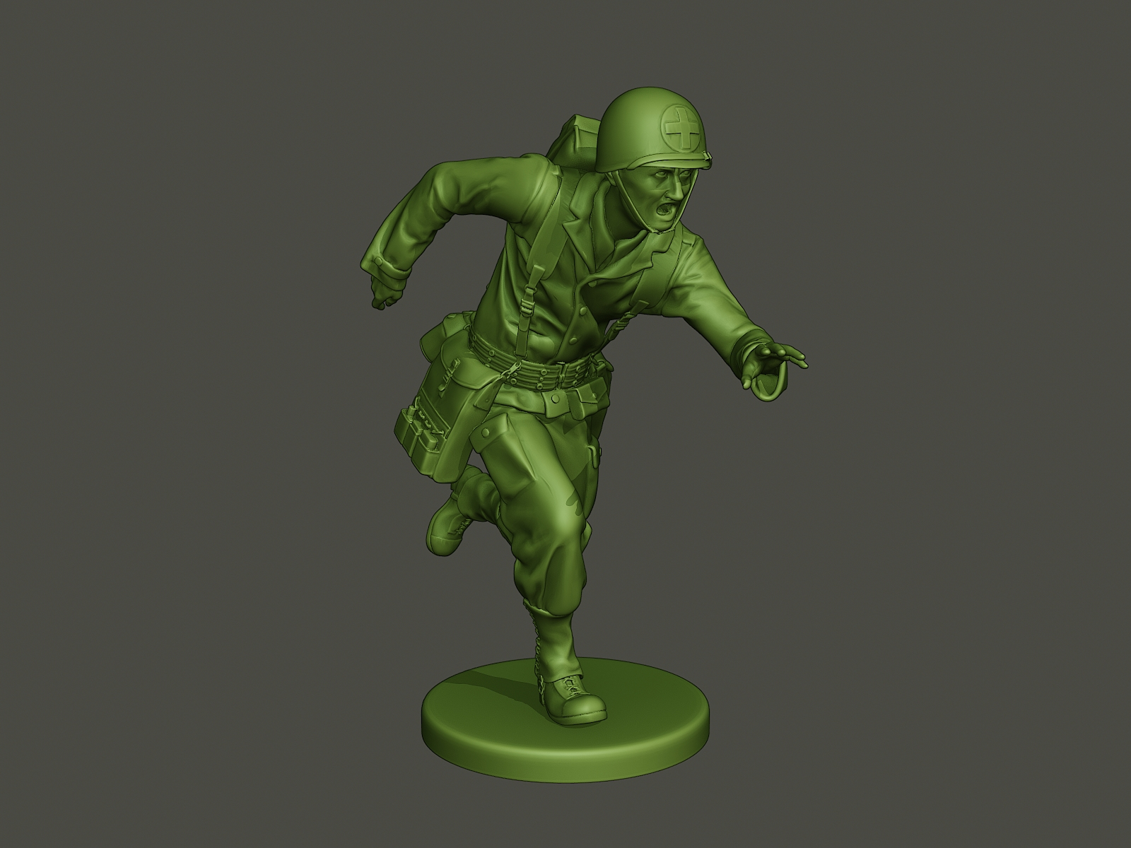 American soldier ww2 running 3D - TurboSquid 1572909