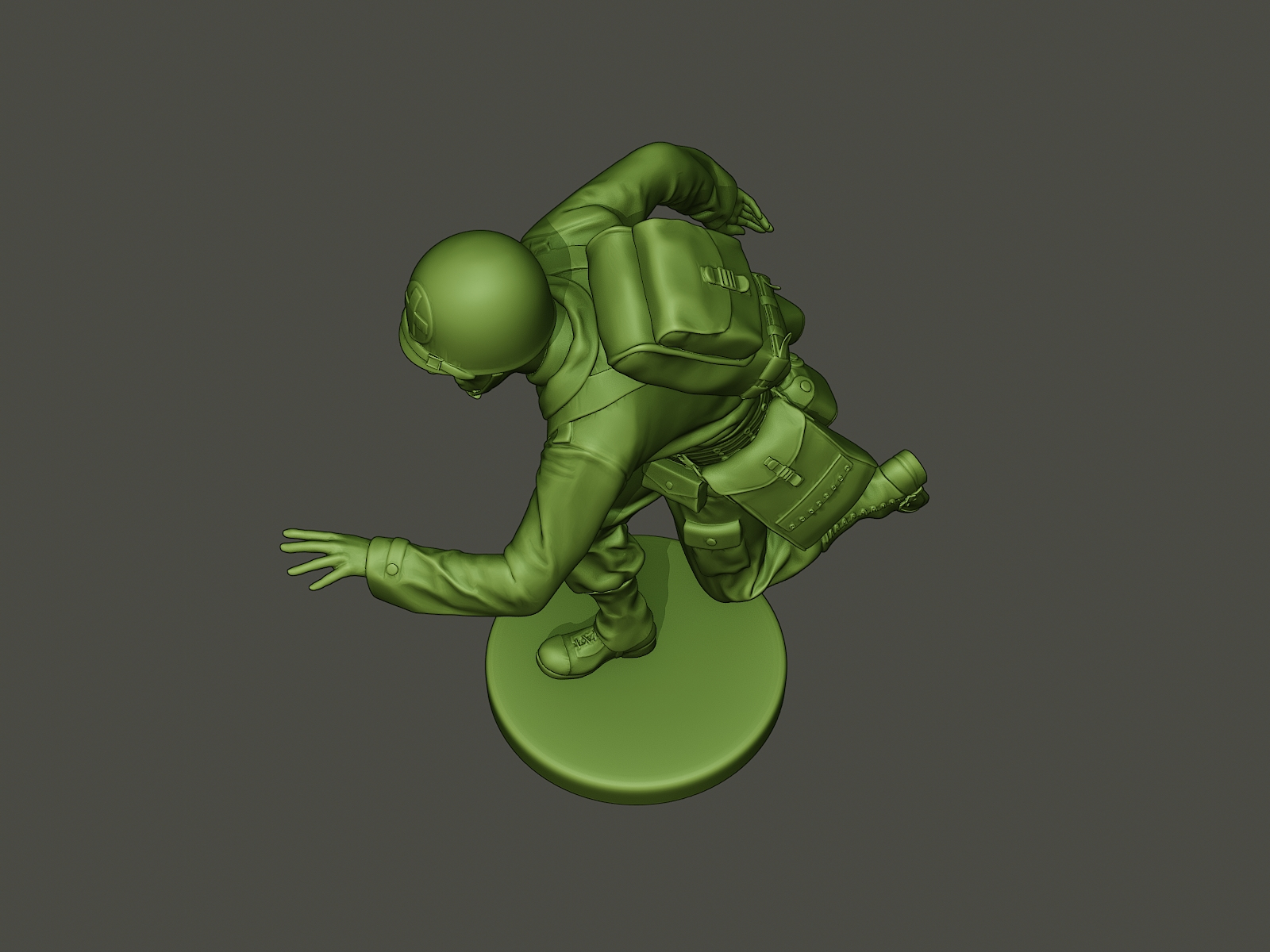 American soldier ww2 running 3D - TurboSquid 1572909