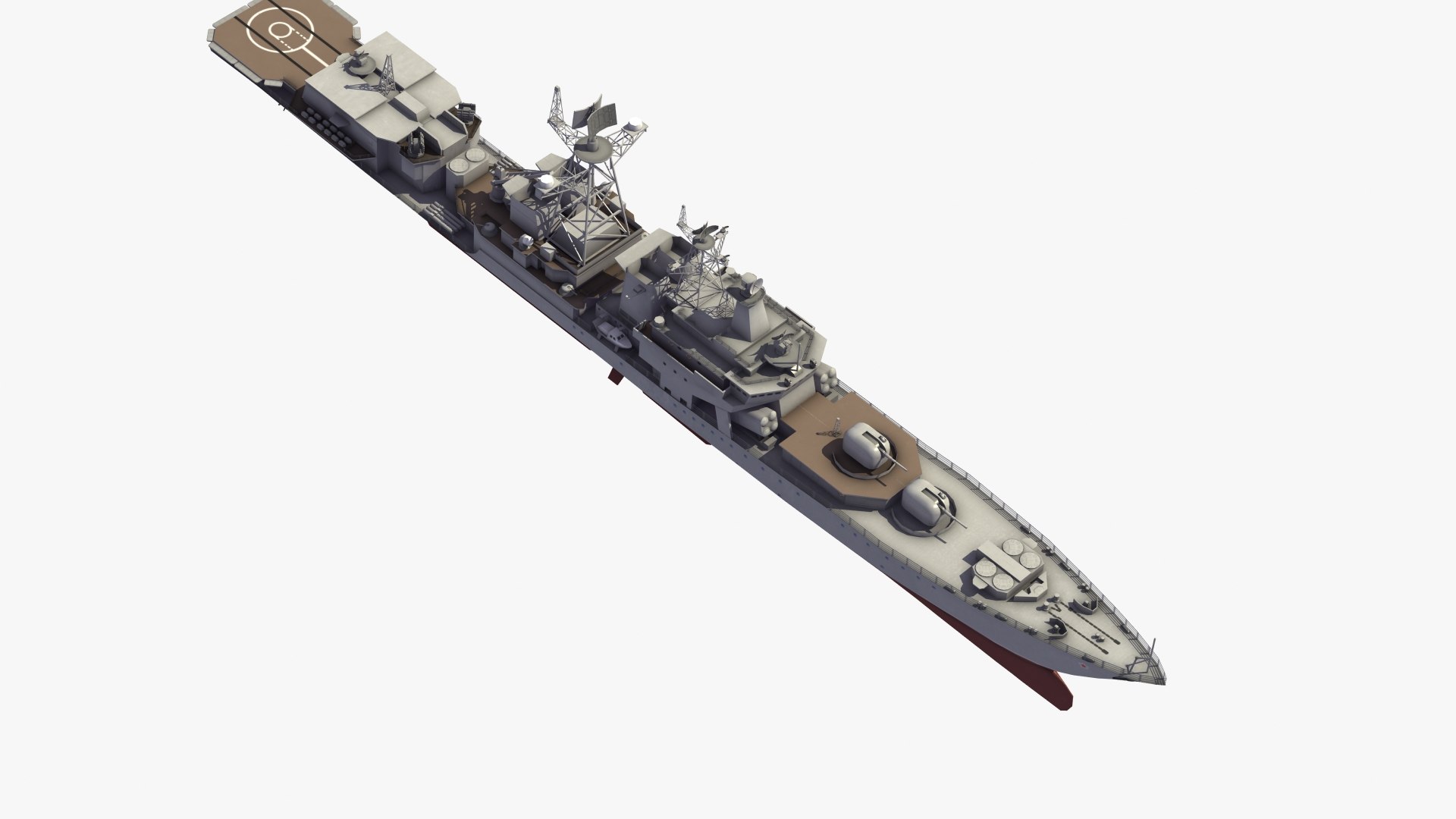 Udaloy Project 1155 Destroyer 3D - TurboSquid 1941128