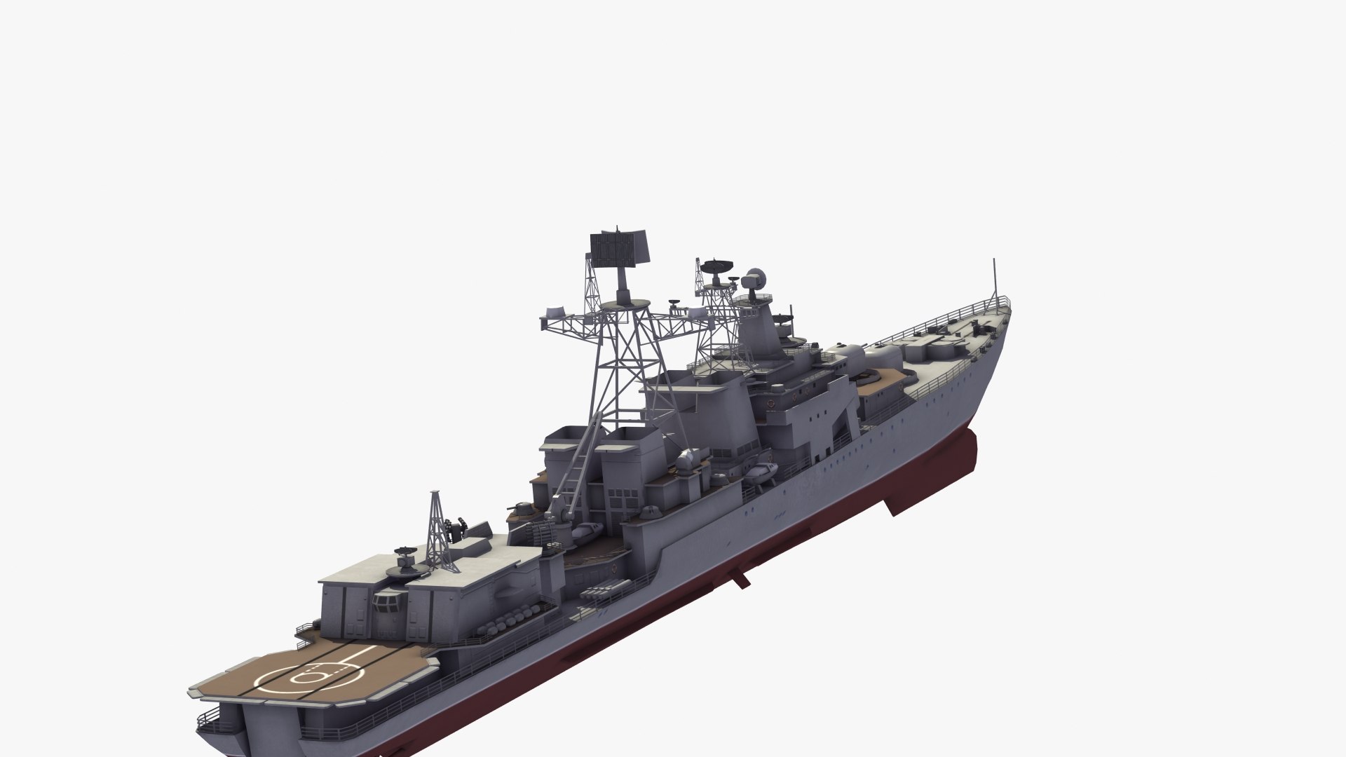 Udaloy Project 1155 Destroyer 3D - TurboSquid 1941128