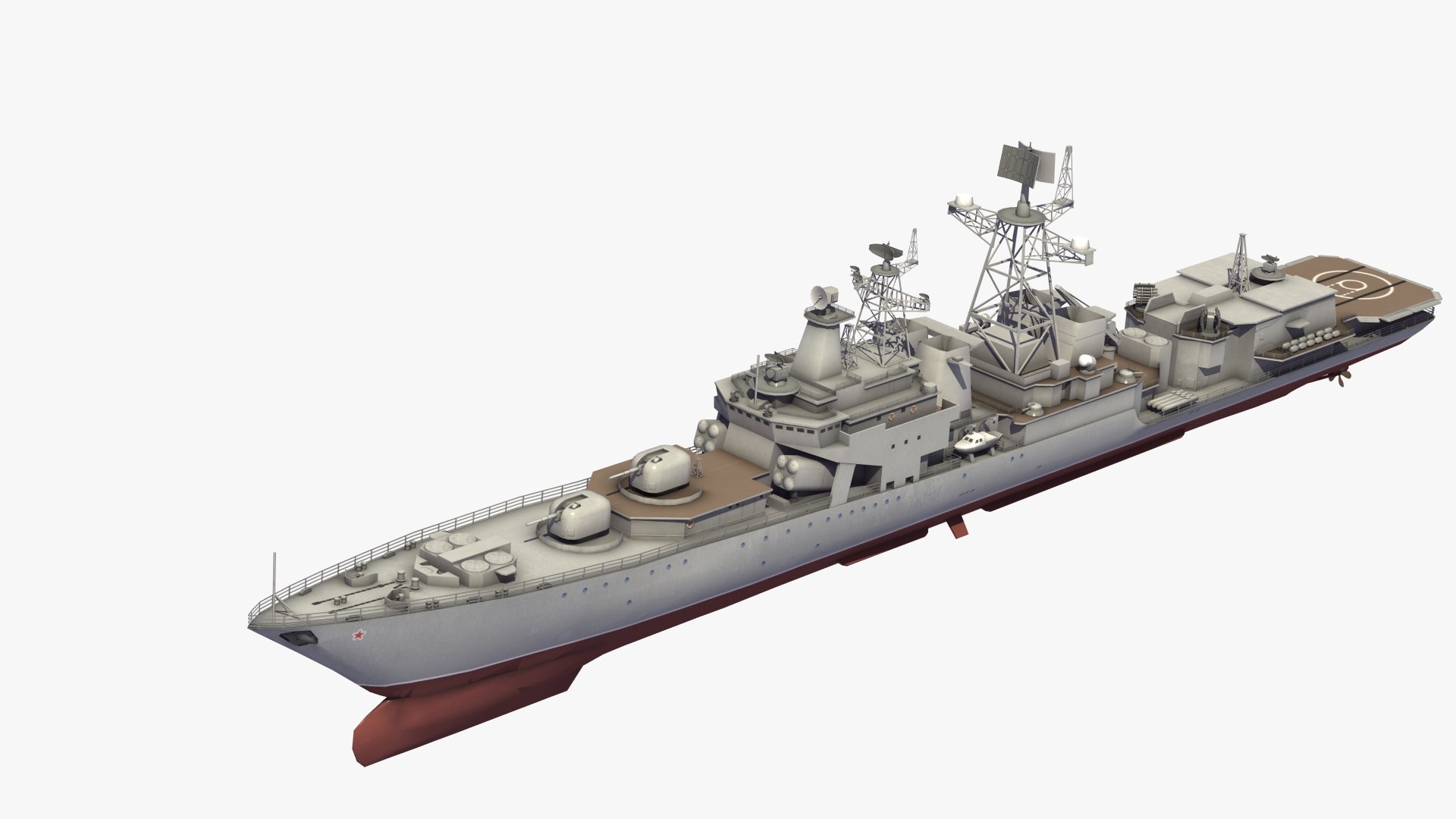 Udaloy Project 1155 Destroyer 3D - TurboSquid 1941128