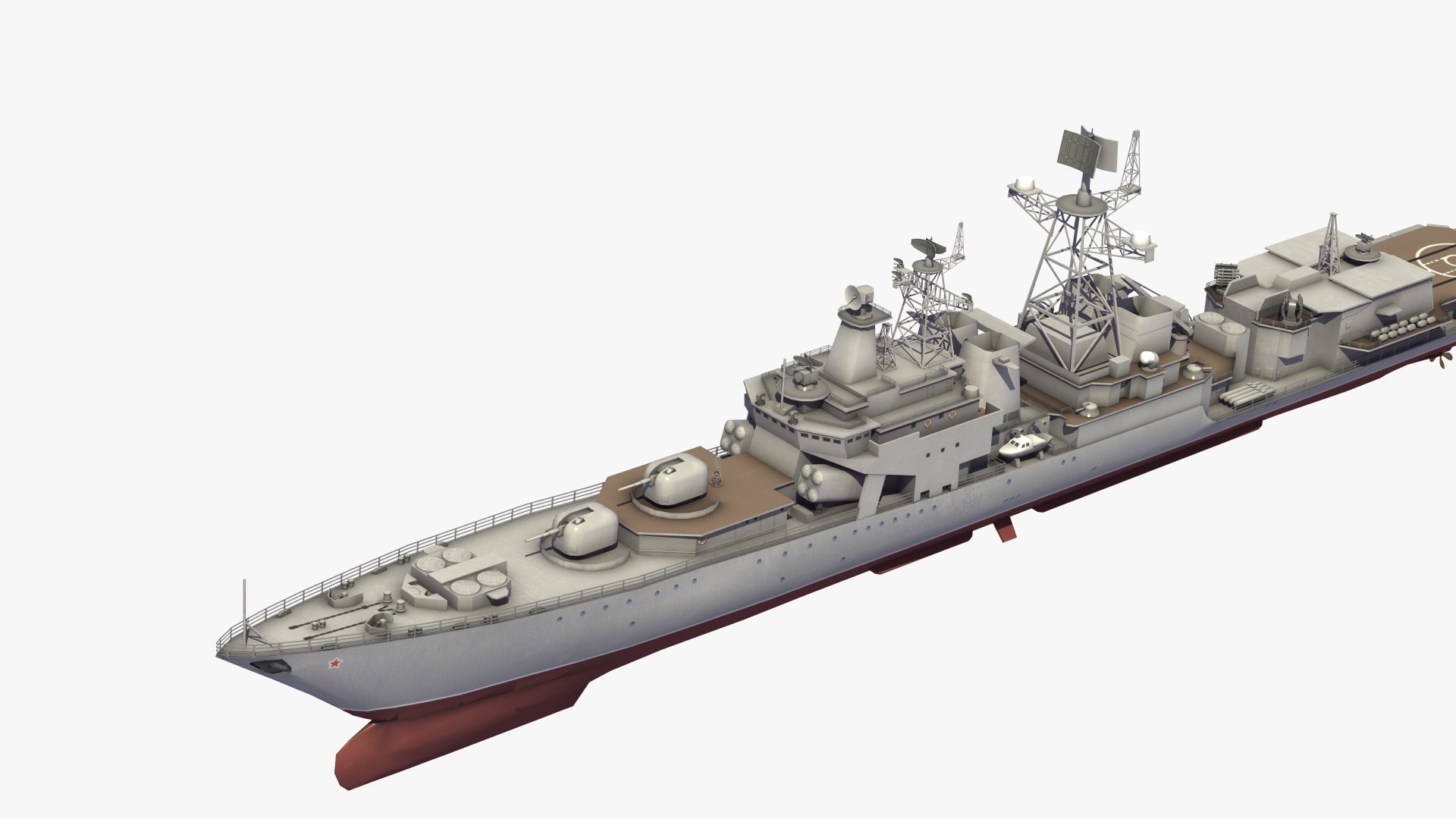 Udaloy Project 1155 Destroyer 3D - TurboSquid 1941128