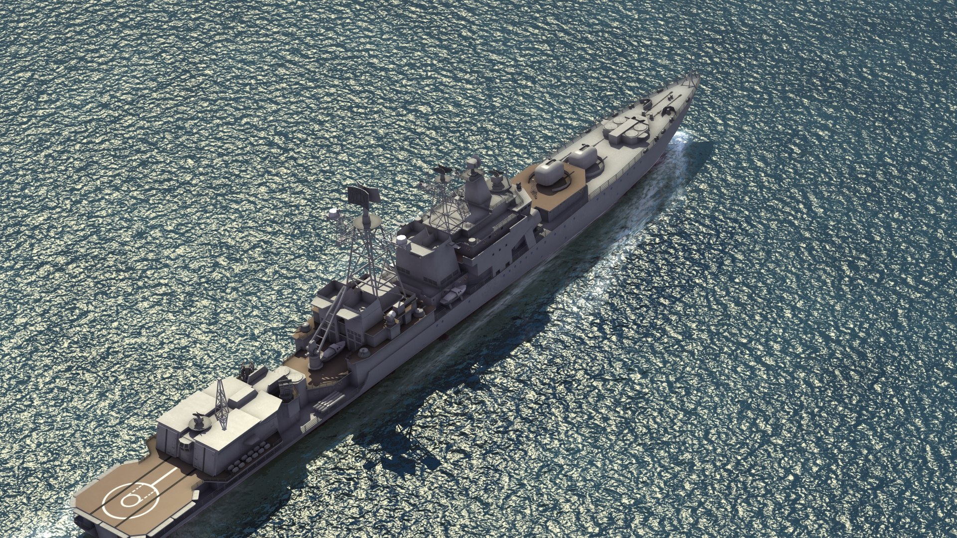 Udaloy Project 1155 Destroyer 3D - TurboSquid 1941128