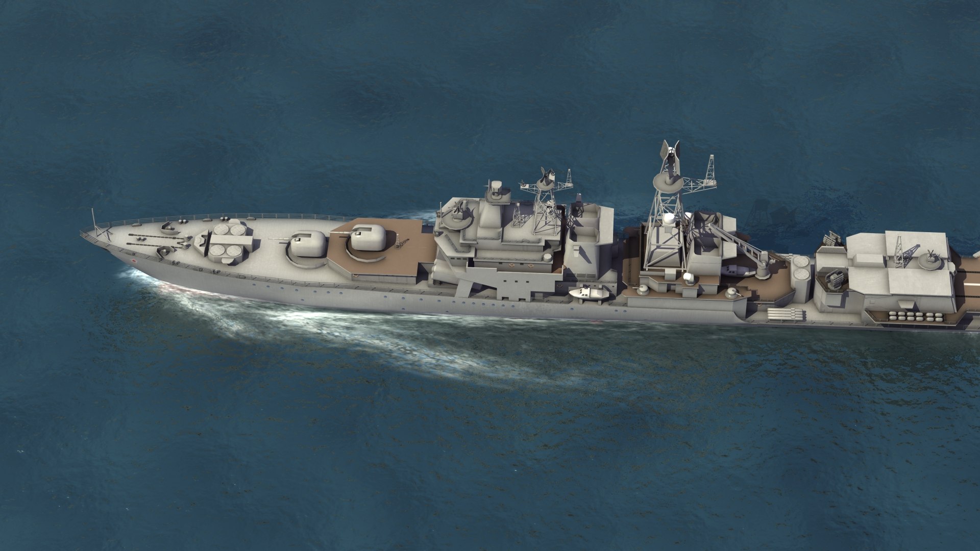 Udaloy Project 1155 Destroyer 3D - TurboSquid 1941128
