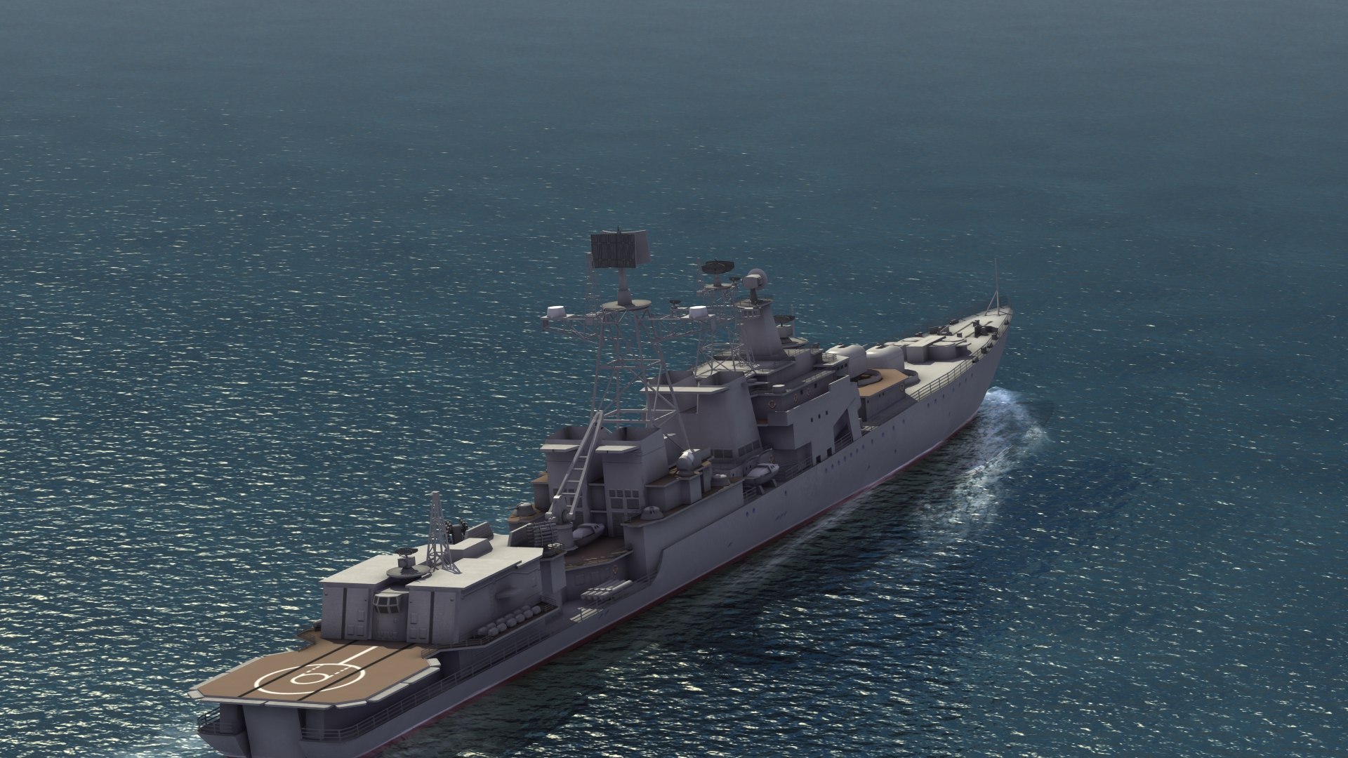 Udaloy Project 1155 Destroyer 3D - TurboSquid 1941128